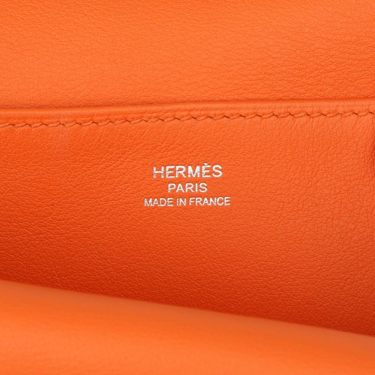 2016 Hermes Orange H Swift Leather Halzan 22 at 1stDibs