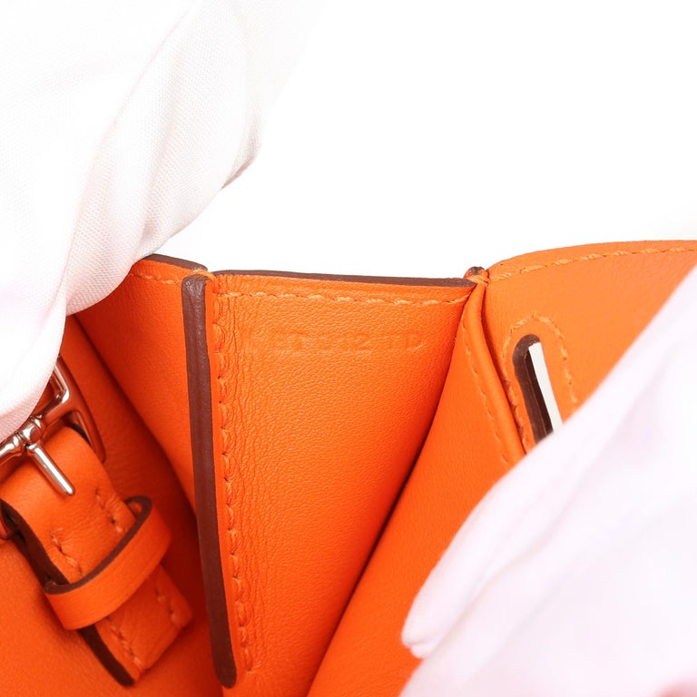 2016 Hermes Orange H Swift Leather Halzan 22 at 1stDibs