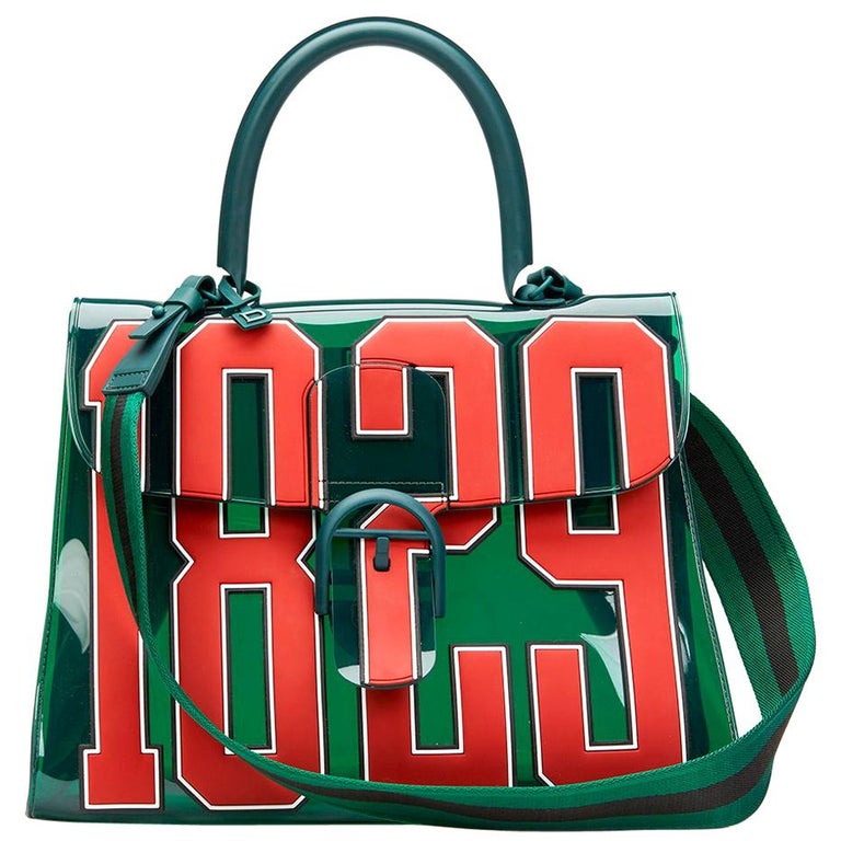 2017 Delvaux Green Tinted Vinyl 1829 Hero Brilliant MM at 1stDibs