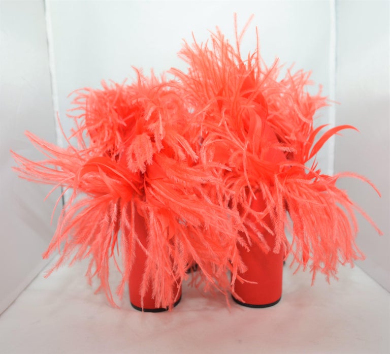 2017 Prada Feather Block Heels with Button Accent at 1stDibs | prada ...