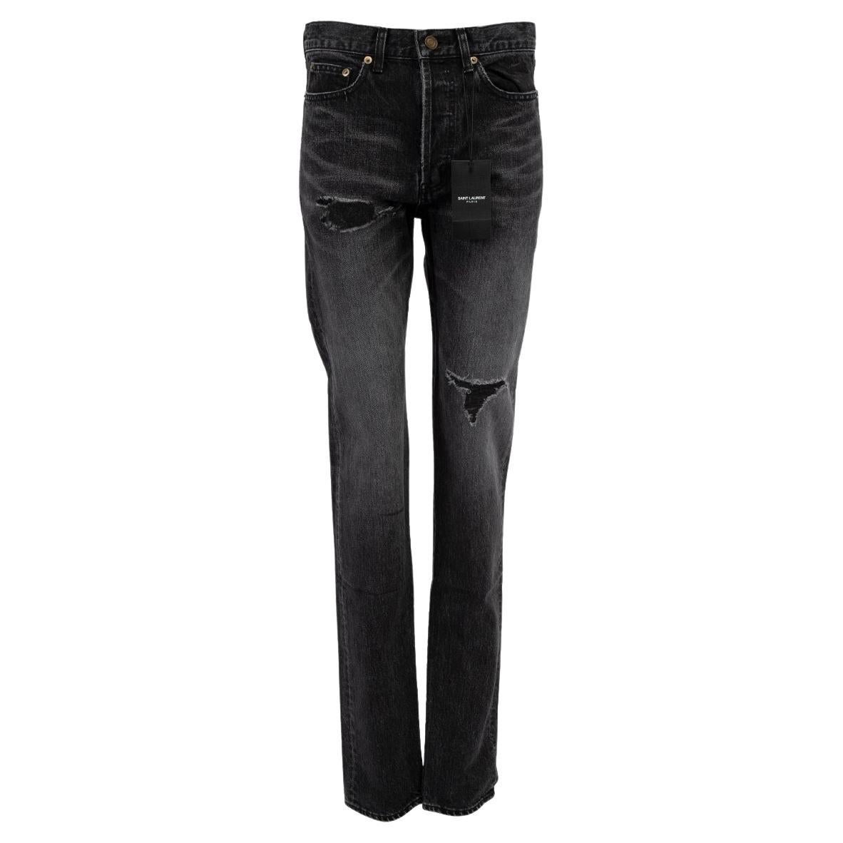 2018 Distressed Slim Fit Jeans Size M For Sale at 1stDibs