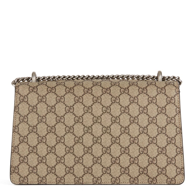 2018 Gucci Embroidered GG Supreme Canvas and Natural Python Leather ...