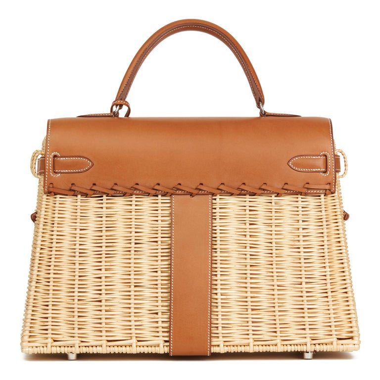 2018 Hermès Barenia Leather and Wicker Kelly 35cm Picnic at 1stDibs ...