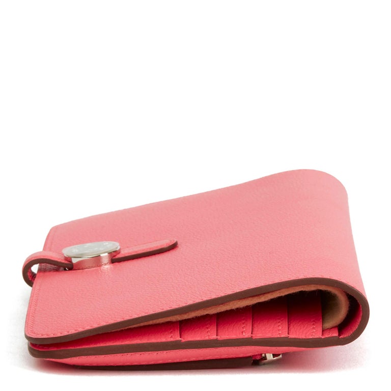 2018 Hermès Rose Azalee Evercolor Leather Dogon Recto-Verso Wallet at ...