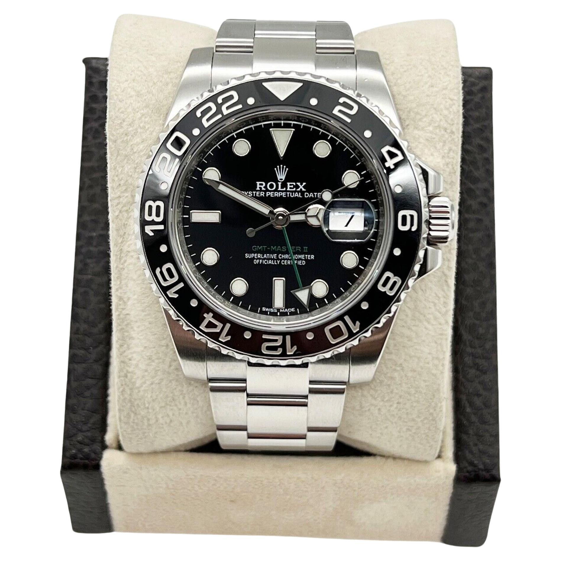 Rolex GMT Master II 116710 Black Ceramic Stainless Steel Box Paper For ...