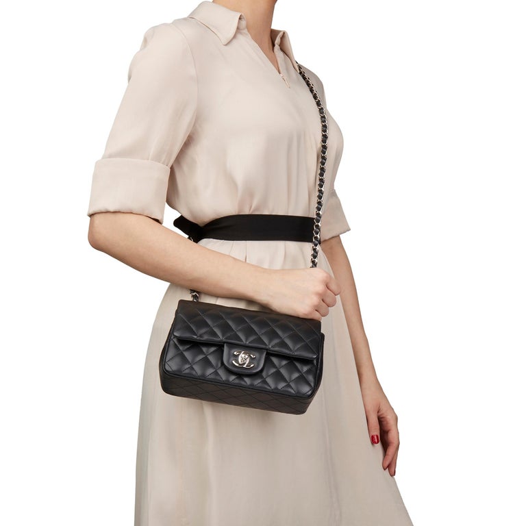 2019 Chanel Black Quilted Lambskin Rectangular Mini Flap Bag at 1stDibs ...