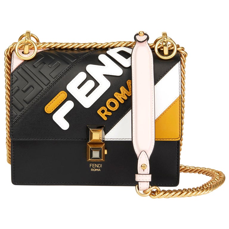 2019 Fendi Multicolour Calfskin Leather Fendi Mania Mini Kan I at 1stDibs