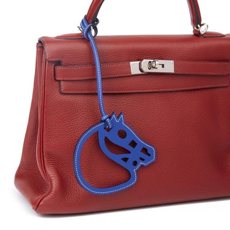 2019 Hermès Bleu Electric Swift Leather Paddock Cheval Charm For Sale ...