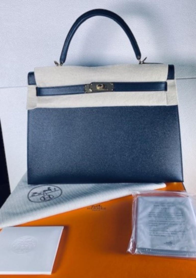 2019 Hermes Sac Kelly II Sellier 32 Black For Sale at 1stDibs