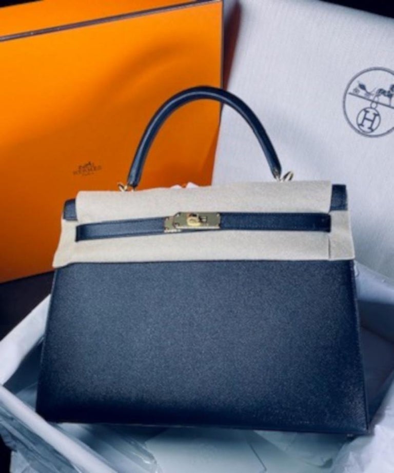 2019 Hermes Sac Kelly II Sellier 32 Black For Sale at 1stDibs