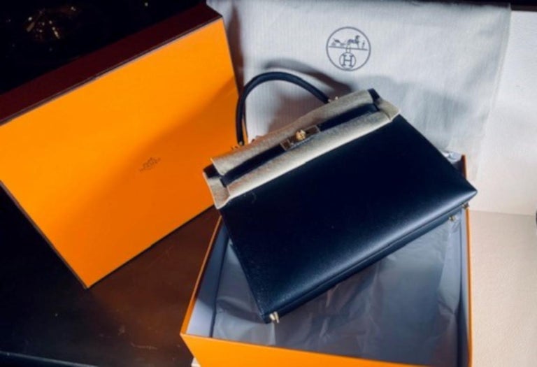 2019 Hermes Sac Kelly II Sellier 32 Black For Sale at 1stDibs