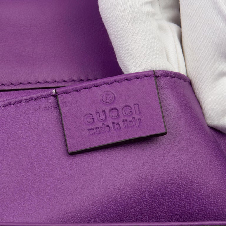 2020 Gucci Violet Cyclamen Matte Alligator Leather Small Padlock ...