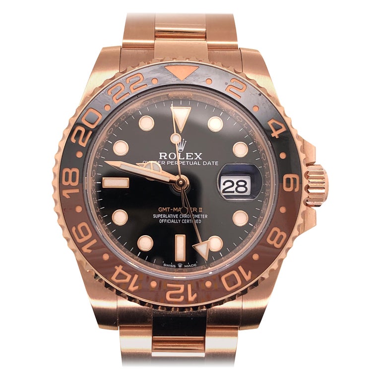Rolex GMT-Master II 126715 18K Everose Gold Root Beer Ceramic Vintage ...