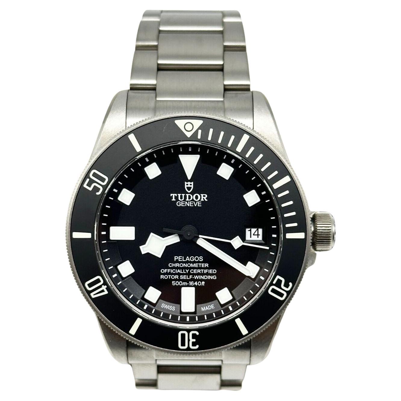 Tudor Pelagos Blue Dial Automatic Titanium Men's Watch 25600 Box Papers ...