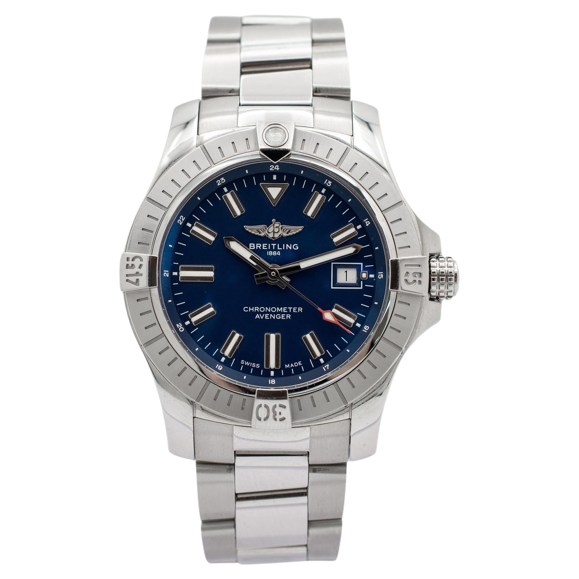 2021 Breitling Avenger Automatic 43MM A17318 Blue Dial Stainless Steel ...