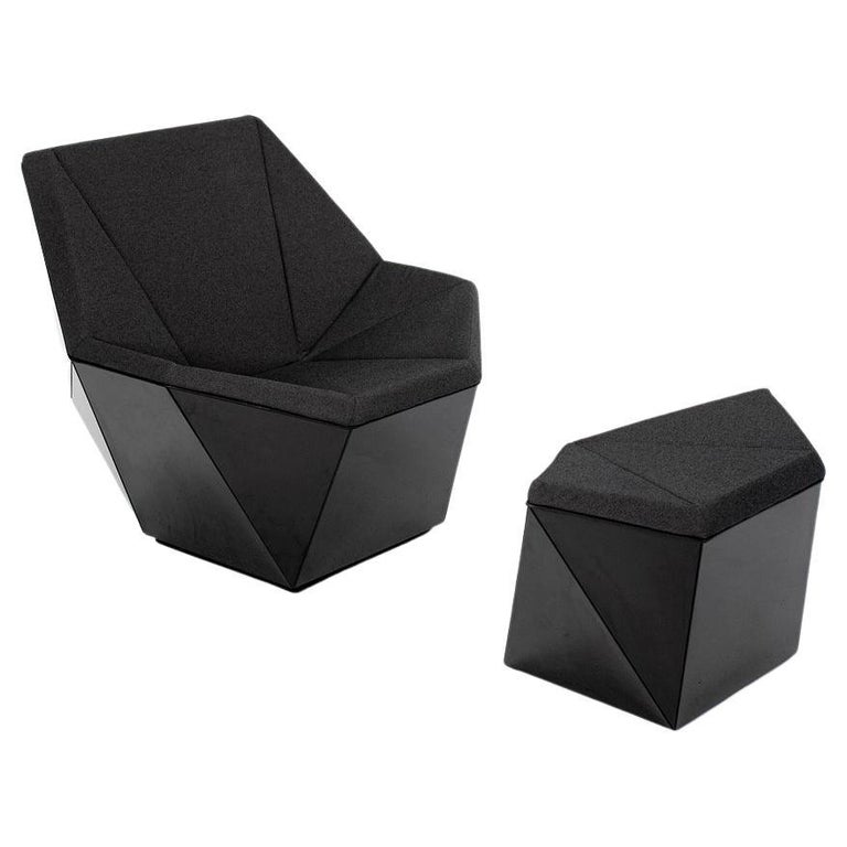2021 David Adjaye for Knoll Washington Prism Lounge Chair and Ottoman ...
