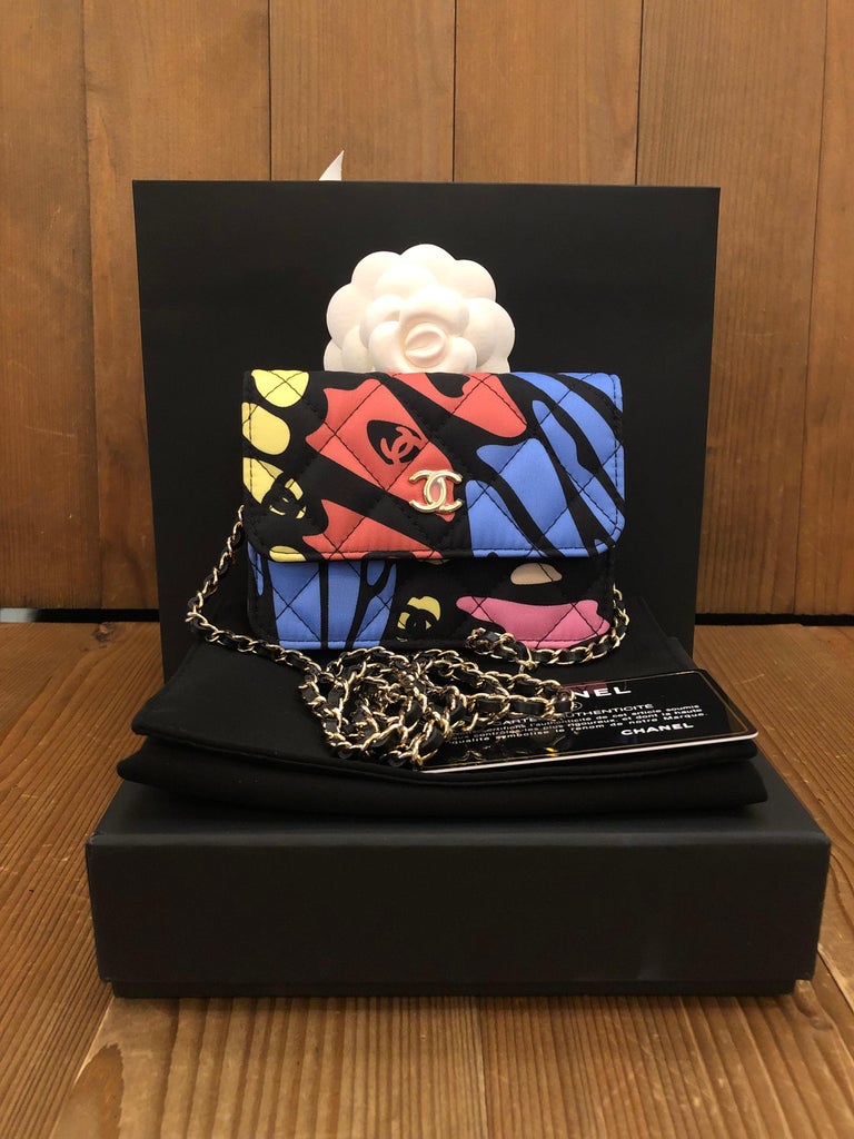 2022 NEW CHANEL Quilted Butterfly Canvas Micro Flap Bag For Sale at 1stDibs