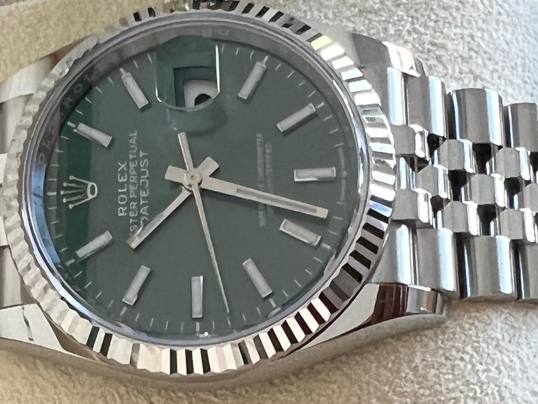 2022 New Rolex Datejust Steel Mint Green Dial Jubilee Bracelet Ref ...