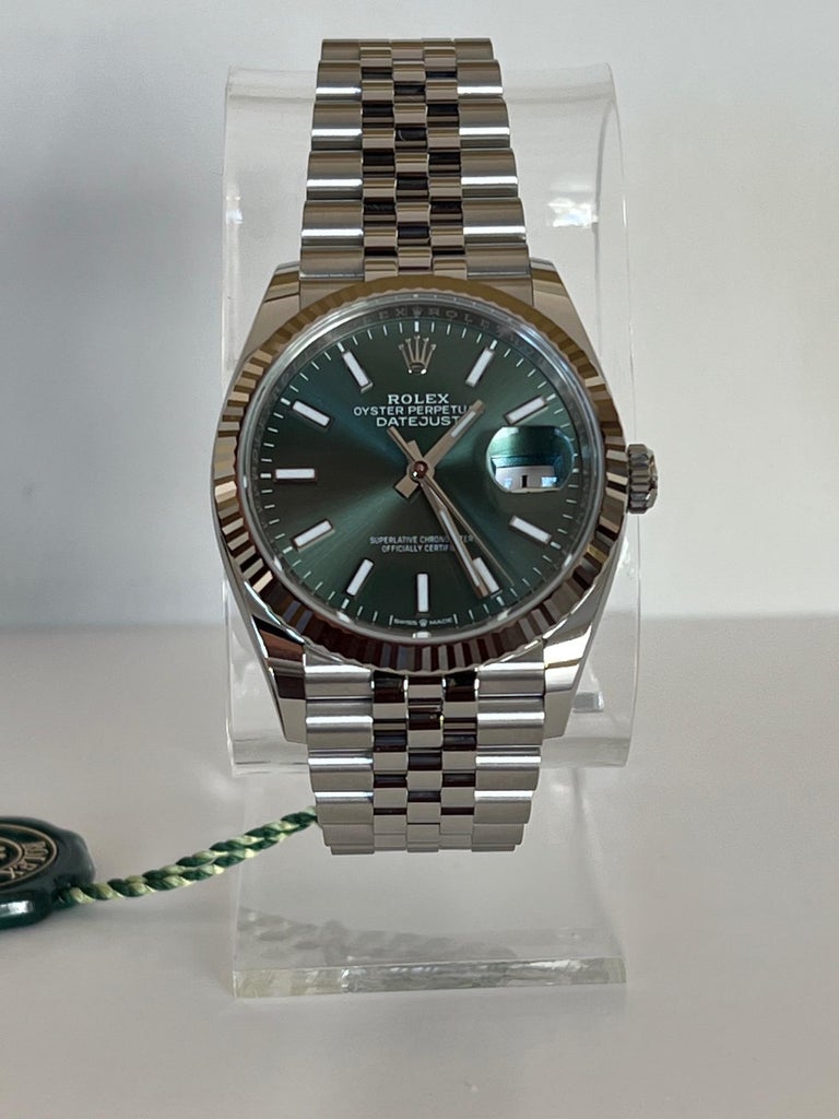 2022 New Rolex Datejust Steel Mint Green Dial Jubilee Bracelet Ref ...