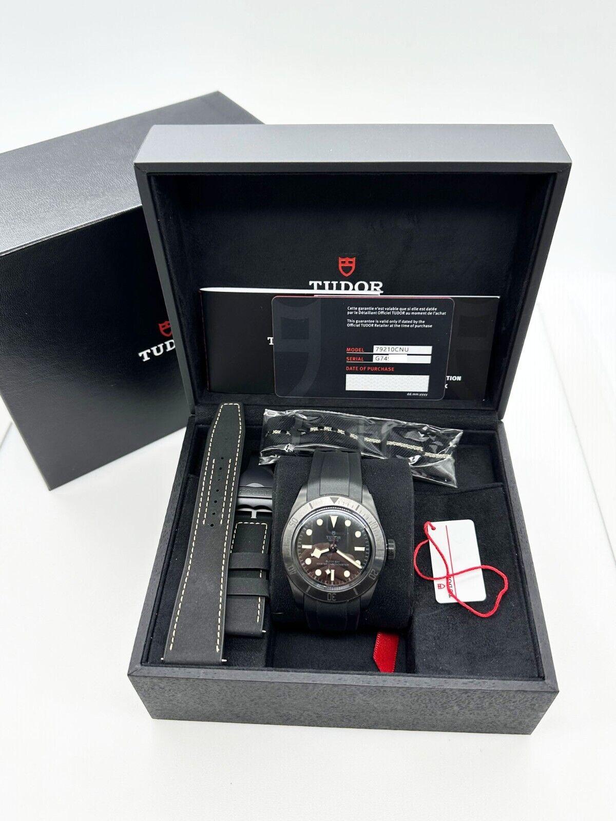 2022 Tudor 79210CNU Black Bay Ceramic Black Rubber Strap Box Paper For ...