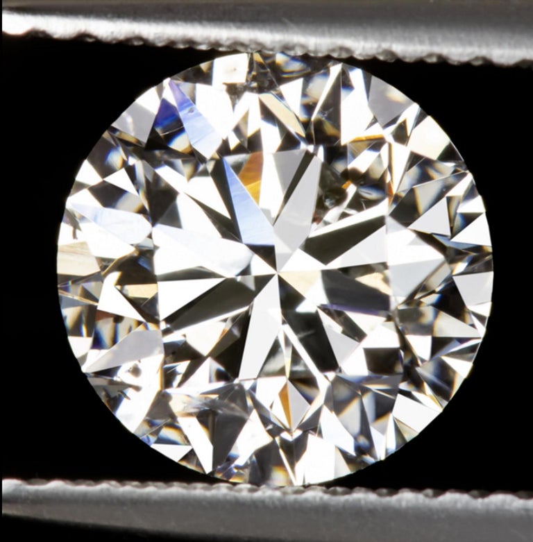 Certified 2 Carat Round Brilliant Cut Diamond Ring at 1stDibs