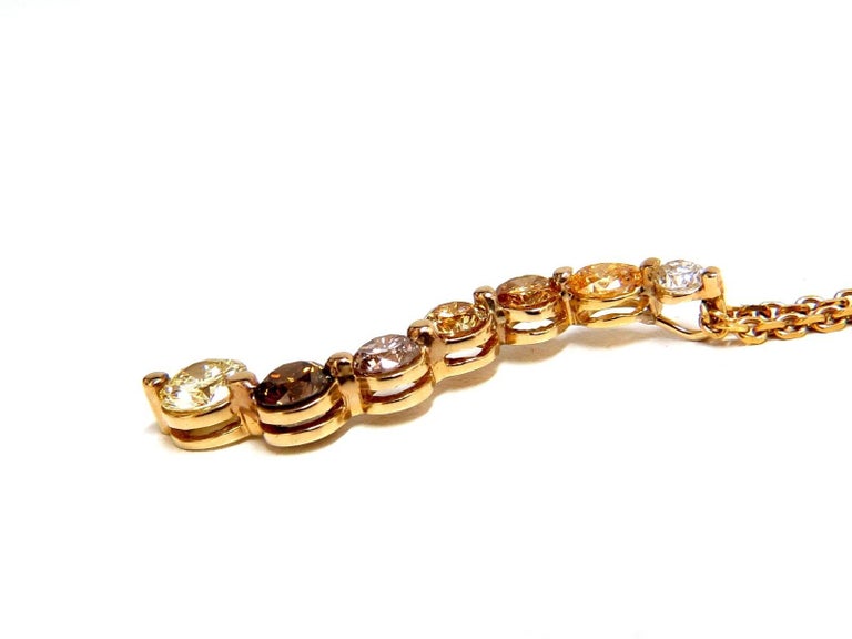 2.06 Carat Natural Fancy Yellow Orange Brown Light Pink Diamond Pendant ...