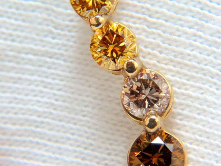 2.06 Carat Natural Fancy Yellow Orange Brown Light Pink Diamond Pendant ...