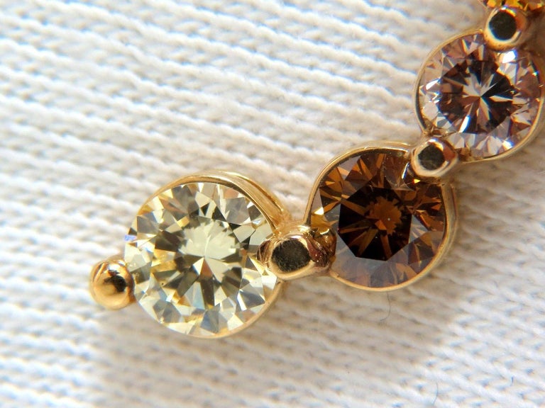 2.06 Carat Natural Fancy Yellow Orange Brown Light Pink Diamond Pendant ...