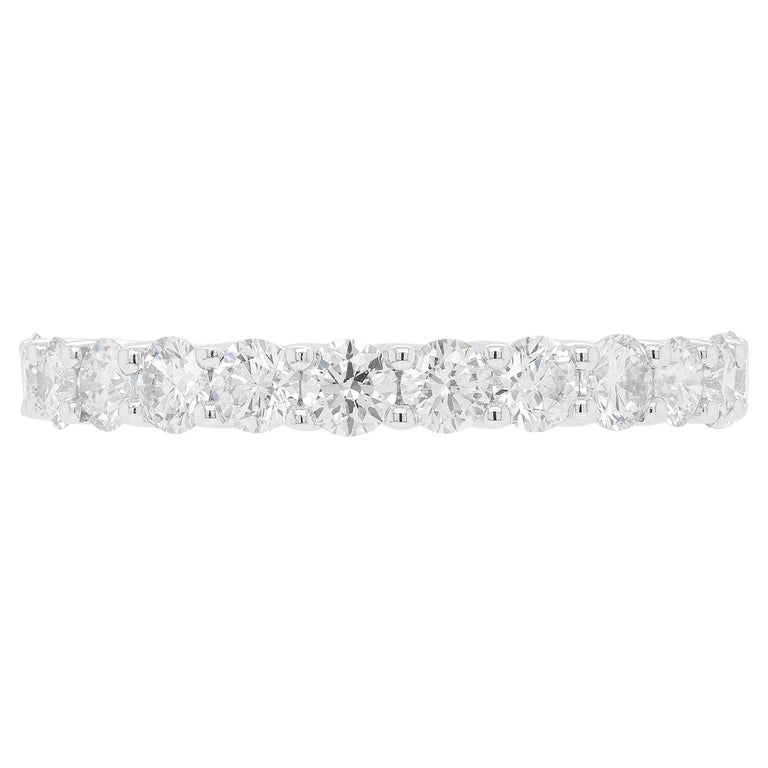 2.06ct Round Brilliant Cut Diamond 18 Carat White Gold Full Eternity Ring For Sale at 1stDibs
