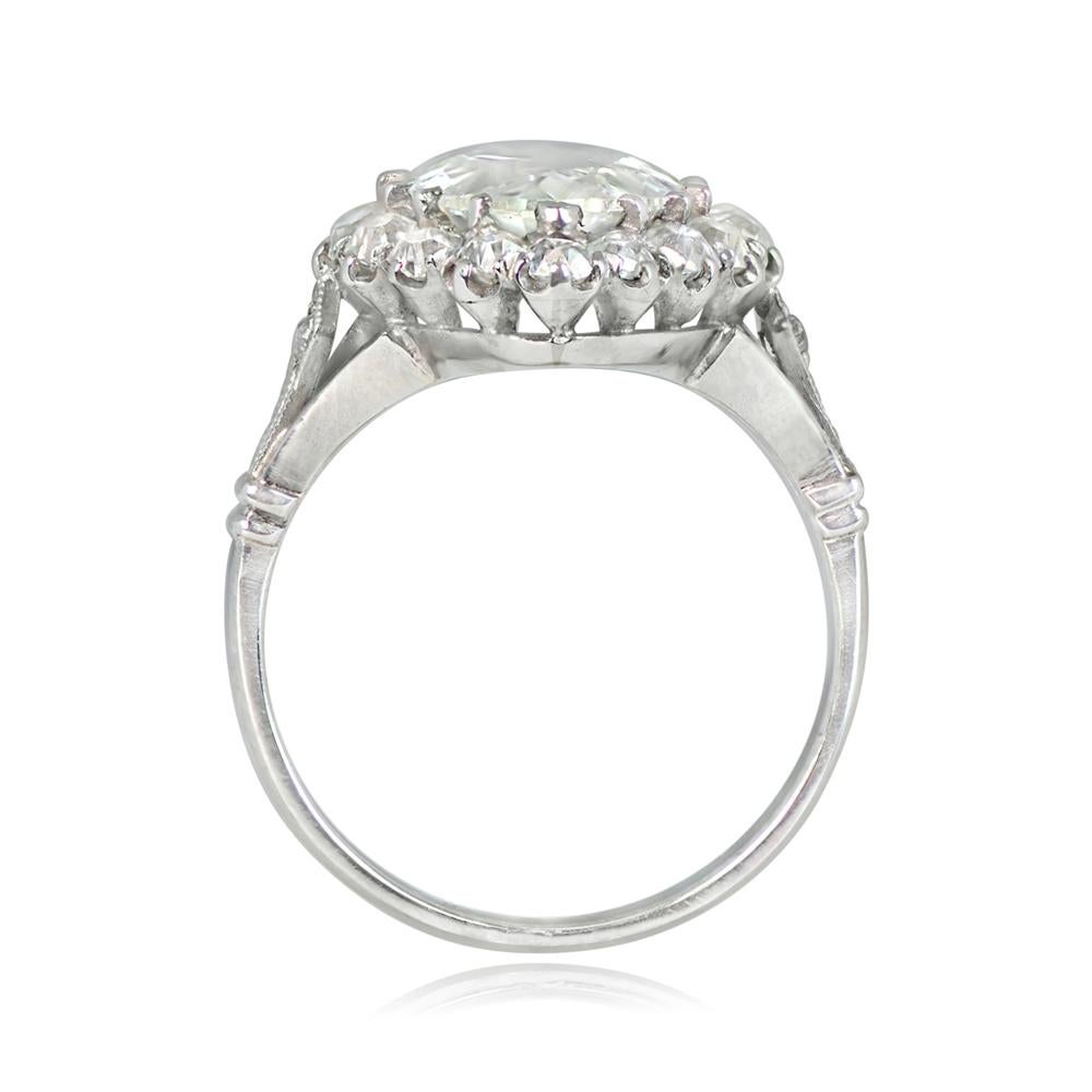 2.09ct Antique Pear-Shaped Diamond Cluster Ring, Platinum at 1stDibs ...