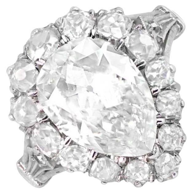 2.09ct Antique Pear-Shaped Diamond Cluster Ring, Platinum at 1stDibs ...