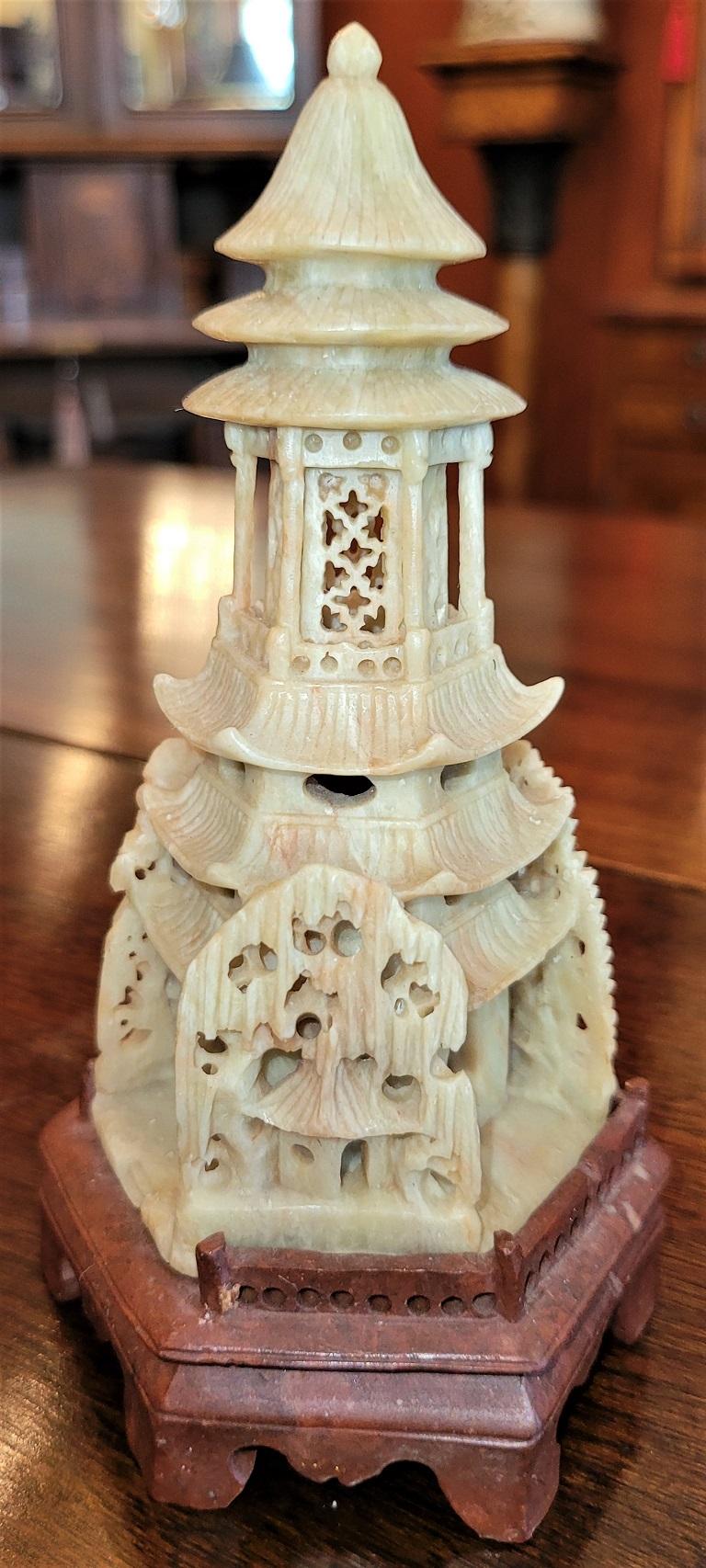 20C Chinese Soapstone Temple Carving For Sale at 1stDibs