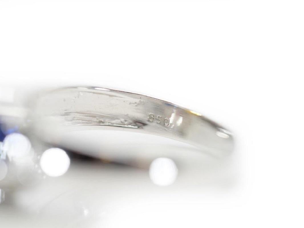 20K White Gold Crown-Like Design Ring with 1.70 Ruby and Sapphire, NGI ...