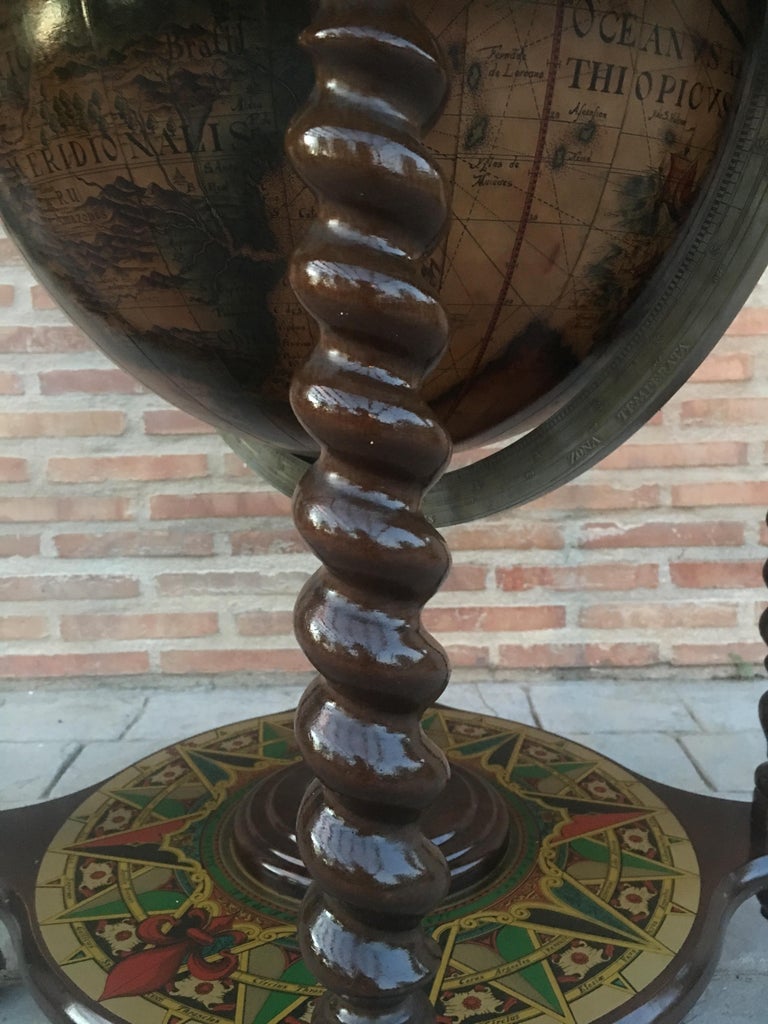 Mid-20th Century Modern Globe Cocktail Cabinet Dry Bar Midcentury at ...