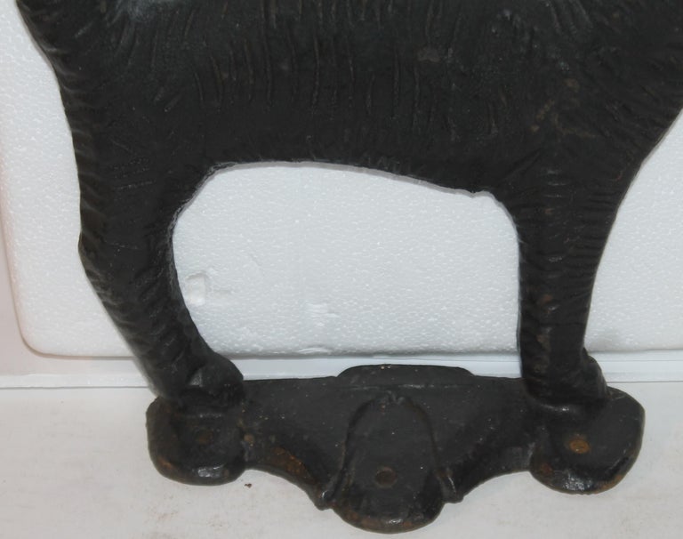 20th C Cast Iron Cat Boot Scrape For Sale at 1stDibs