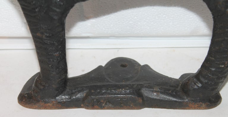 20th C Cast Iron Cat Boot Scrape For Sale at 1stDibs