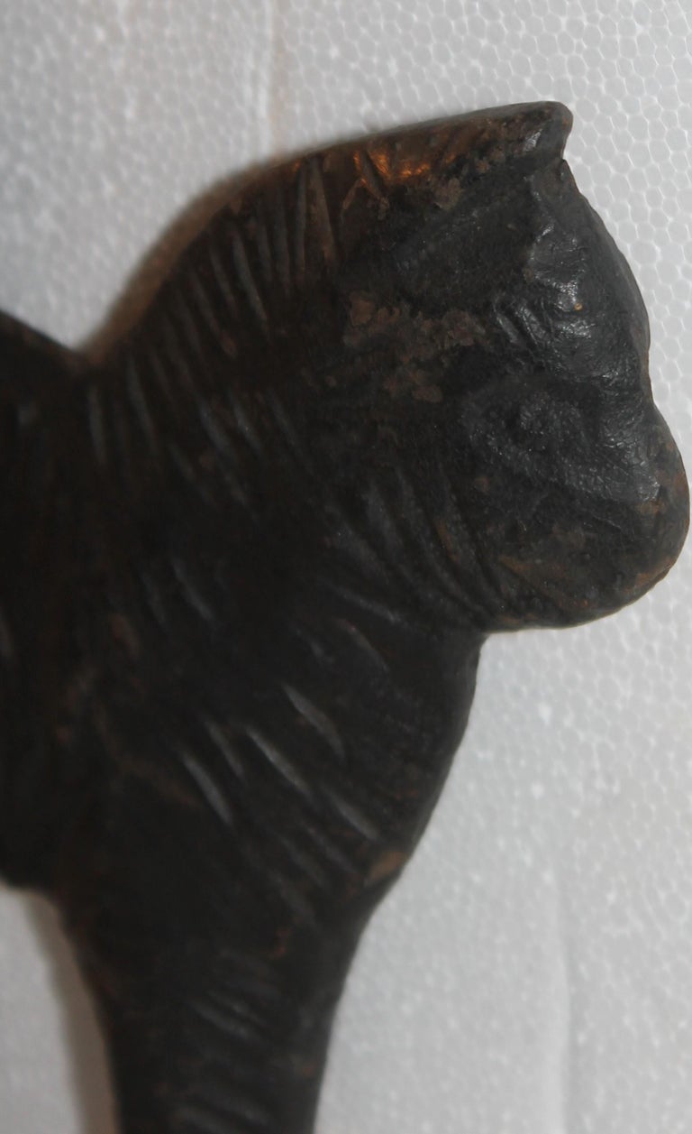 20th C Cast Iron Cat Boot Scrape For Sale at 1stDibs