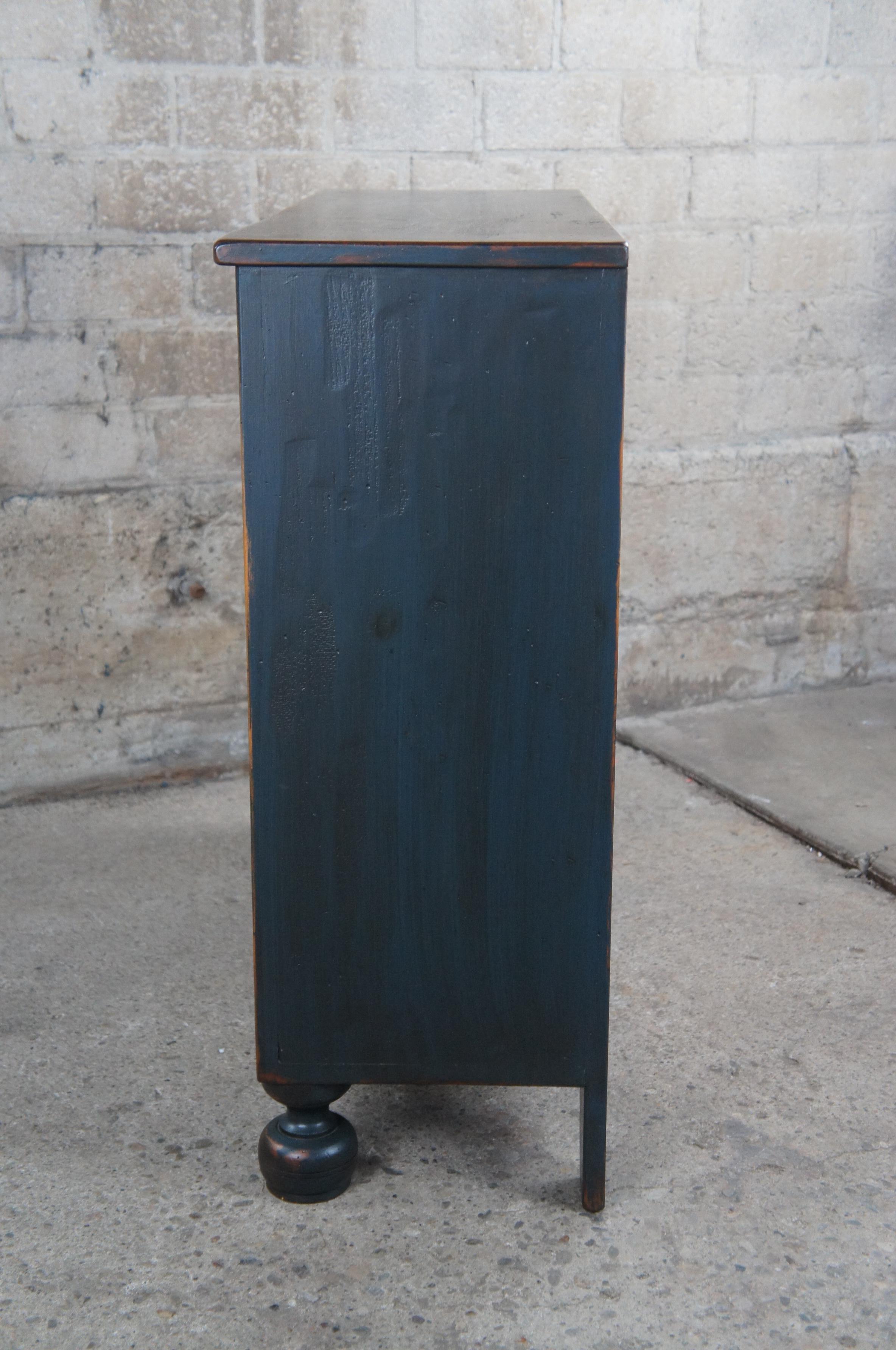 20th C. Early American Style Painted Pine 2 Door Console Cabinet Jelly ...
