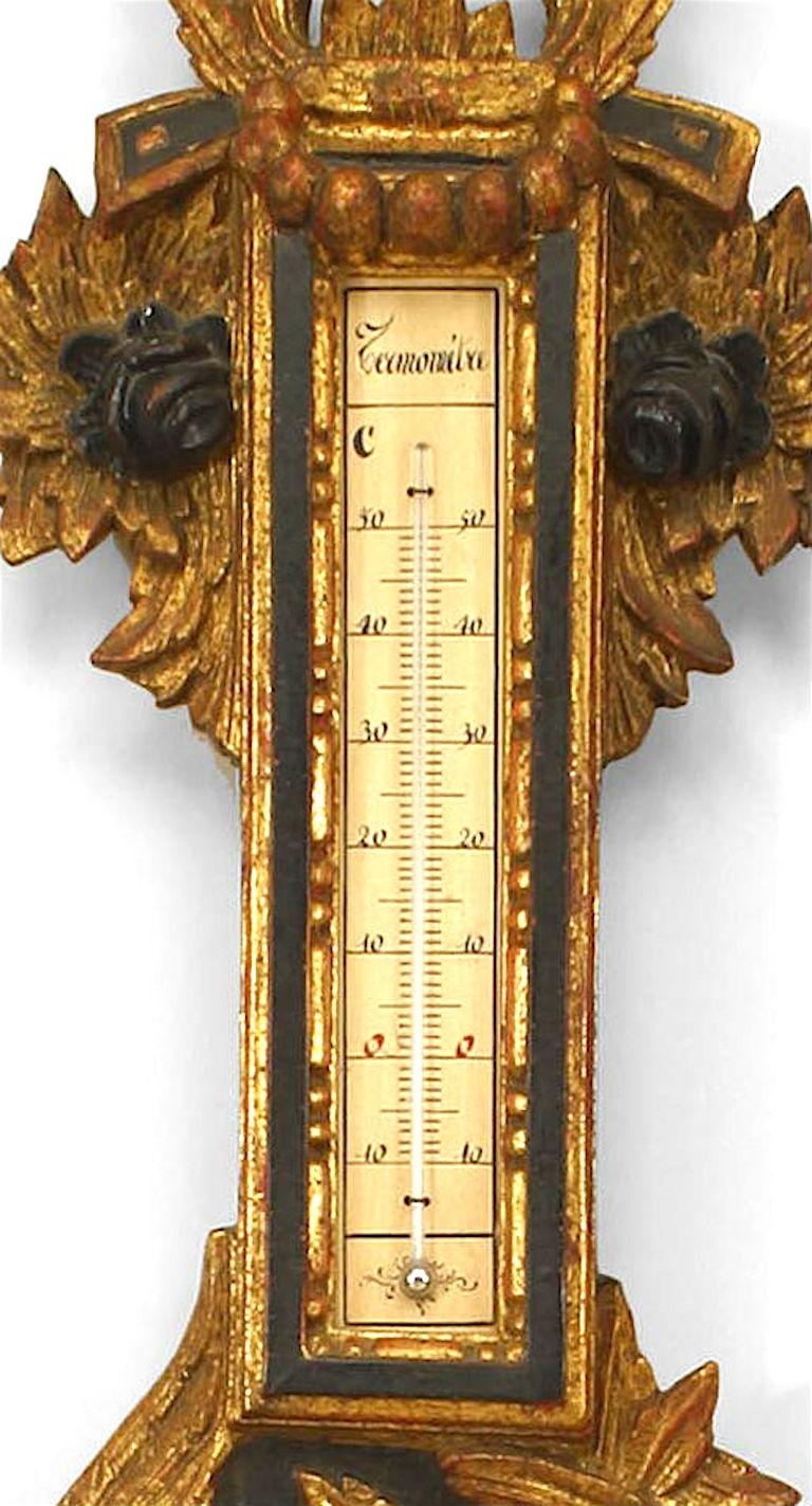 Italian Venetian Gilt Wood Barometer For Sale at 1stDibs