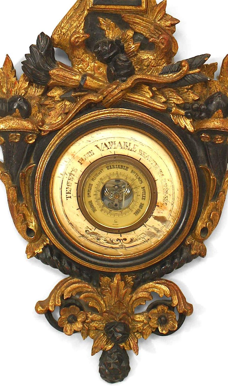 Italian Venetian Gilt Wood Barometer For Sale at 1stDibs