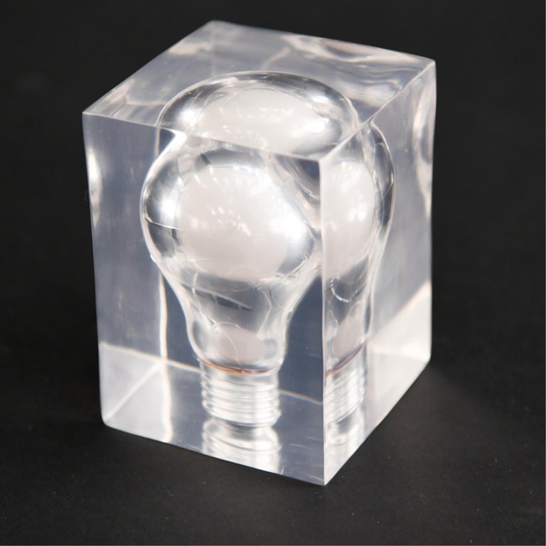 20th Century Lucite Light Bulb Sculpture For Sale at 1stDibs