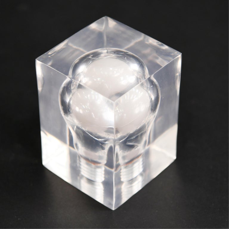 20th Century Lucite Light Bulb Sculpture For Sale at 1stDibs