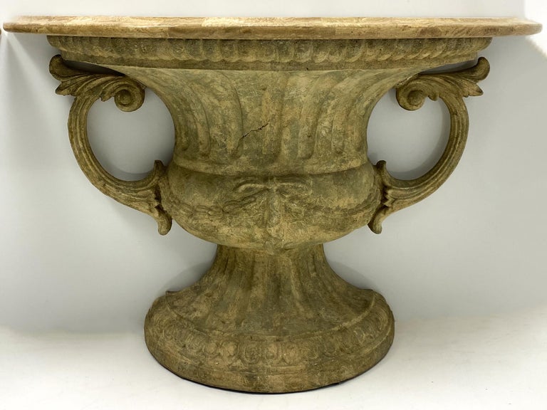 20th-C. Neoclassical Style Urn Form Console Tables With Marble Tops ...
