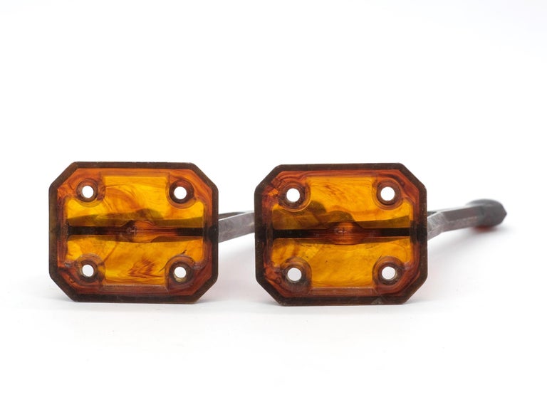 20th Century Pair of Amber Translucent Plastic Wall Hooks For Sale at ...