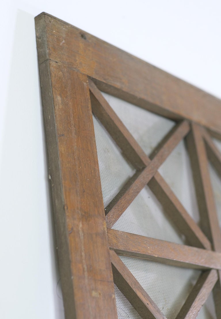 20th C Pair of Full Size Oak Dividers with Screen X Pattern For Sale at ...