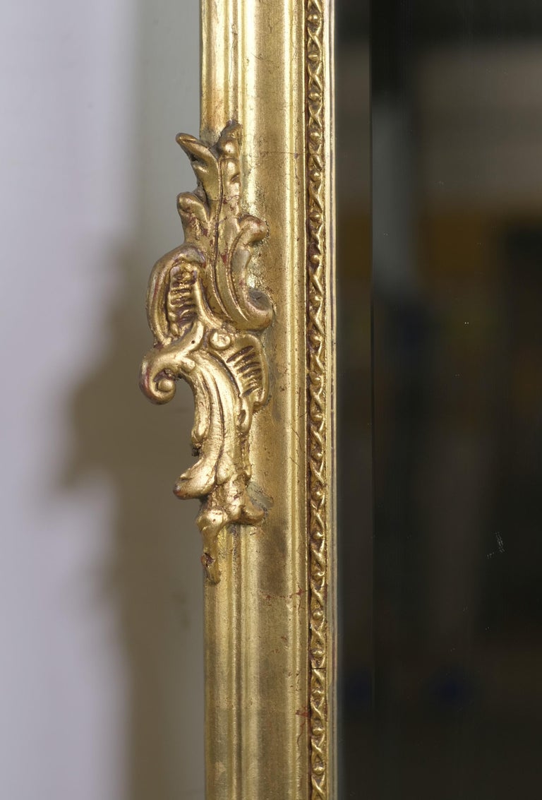 20th Century Pair of Italian Gold Gilded Rococo Beveled Mirrors For ...
