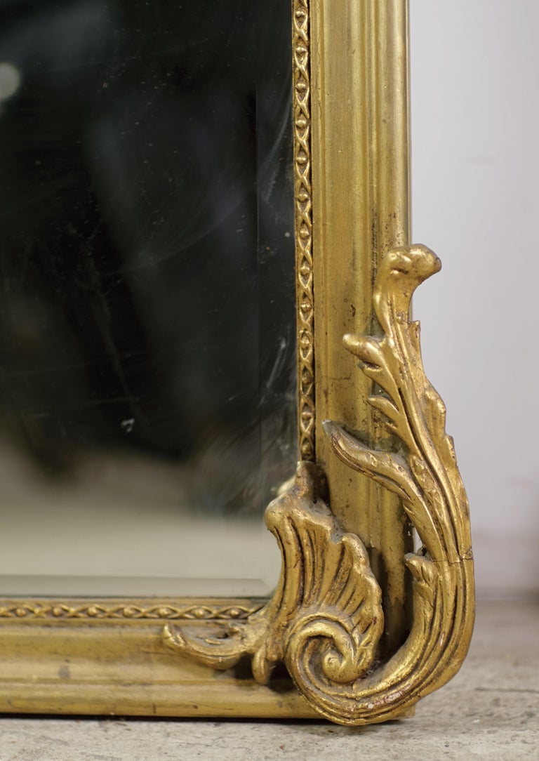 20th Century Pair of Italian Gold Gilded Rococo Beveled Mirrors For ...