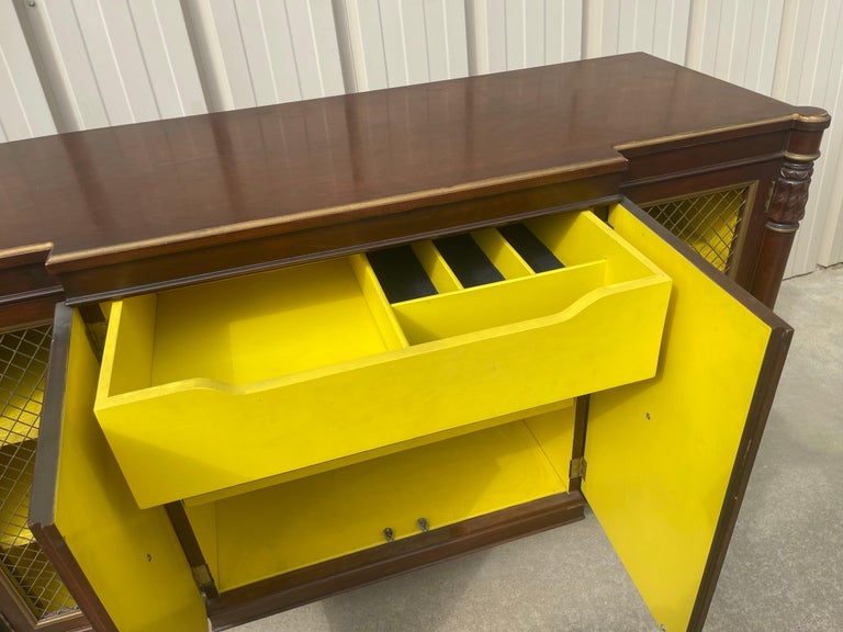 20th-C. Regency Style Mahogany And Yellow Server / Cabinet / Server For ...