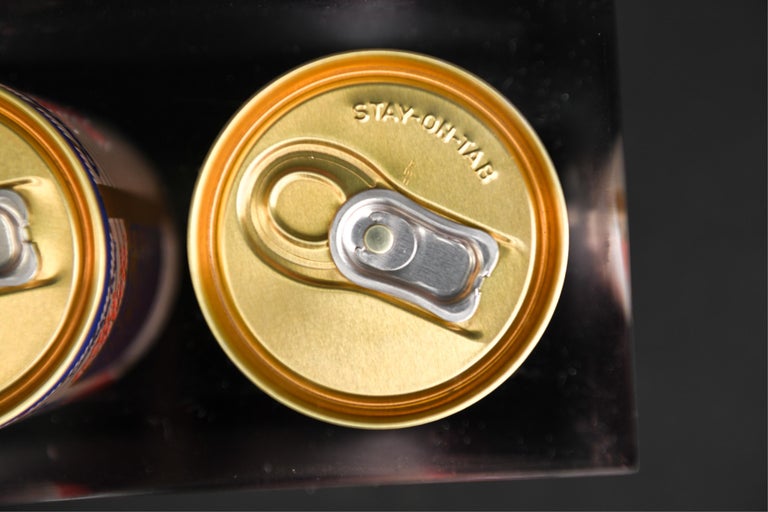 20th Century Suspended Coca Cola Cans in Lucite For Sale at 1stDibs