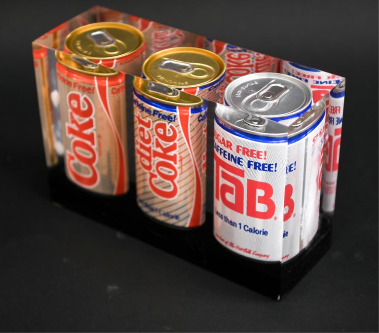 20th Century Suspended Coca Cola Cans in Lucite For Sale at 1stDibs